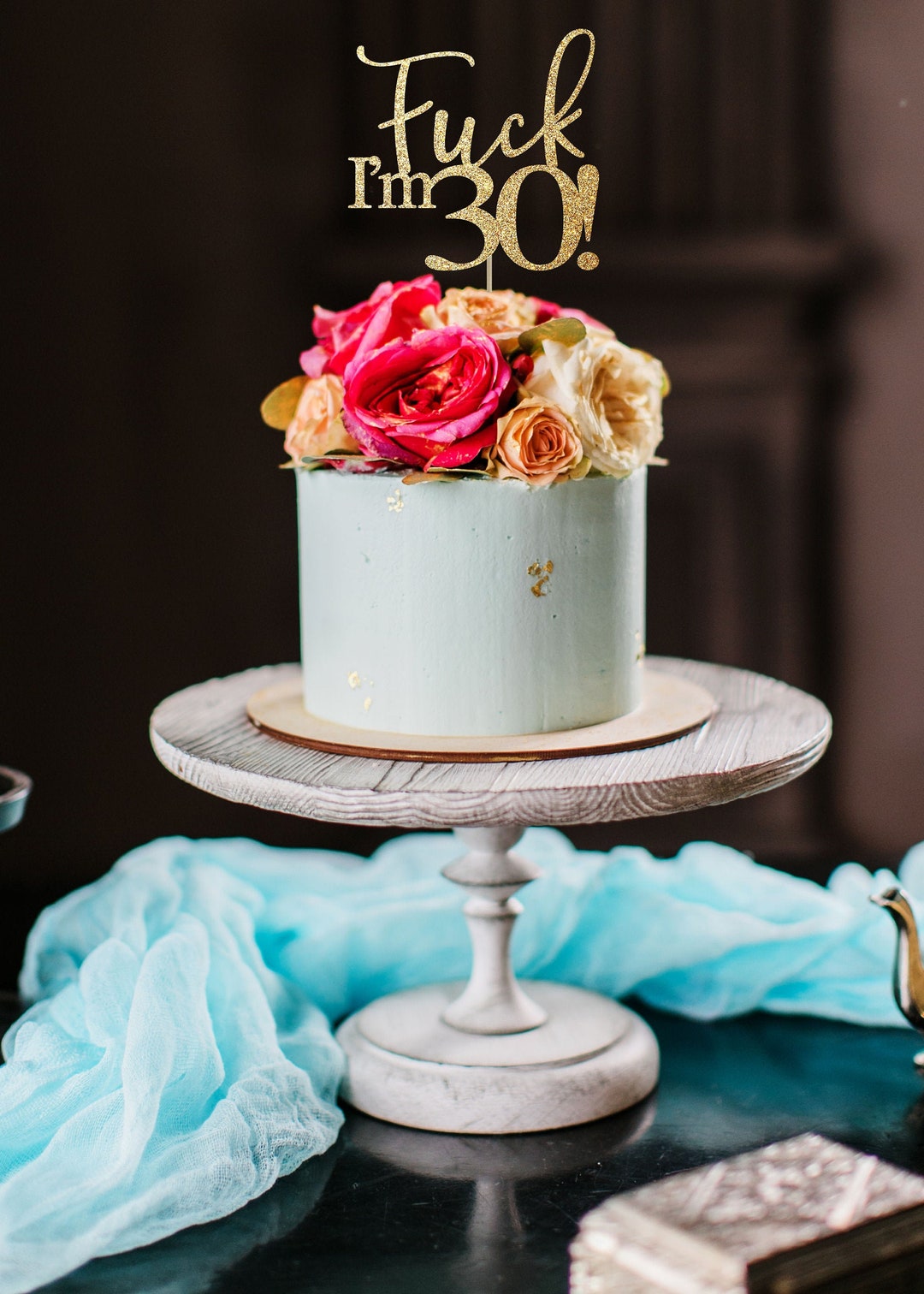 30 Cake Topper, 30th Cake Topper, 30th Birthday Party Decoration, 30th ...