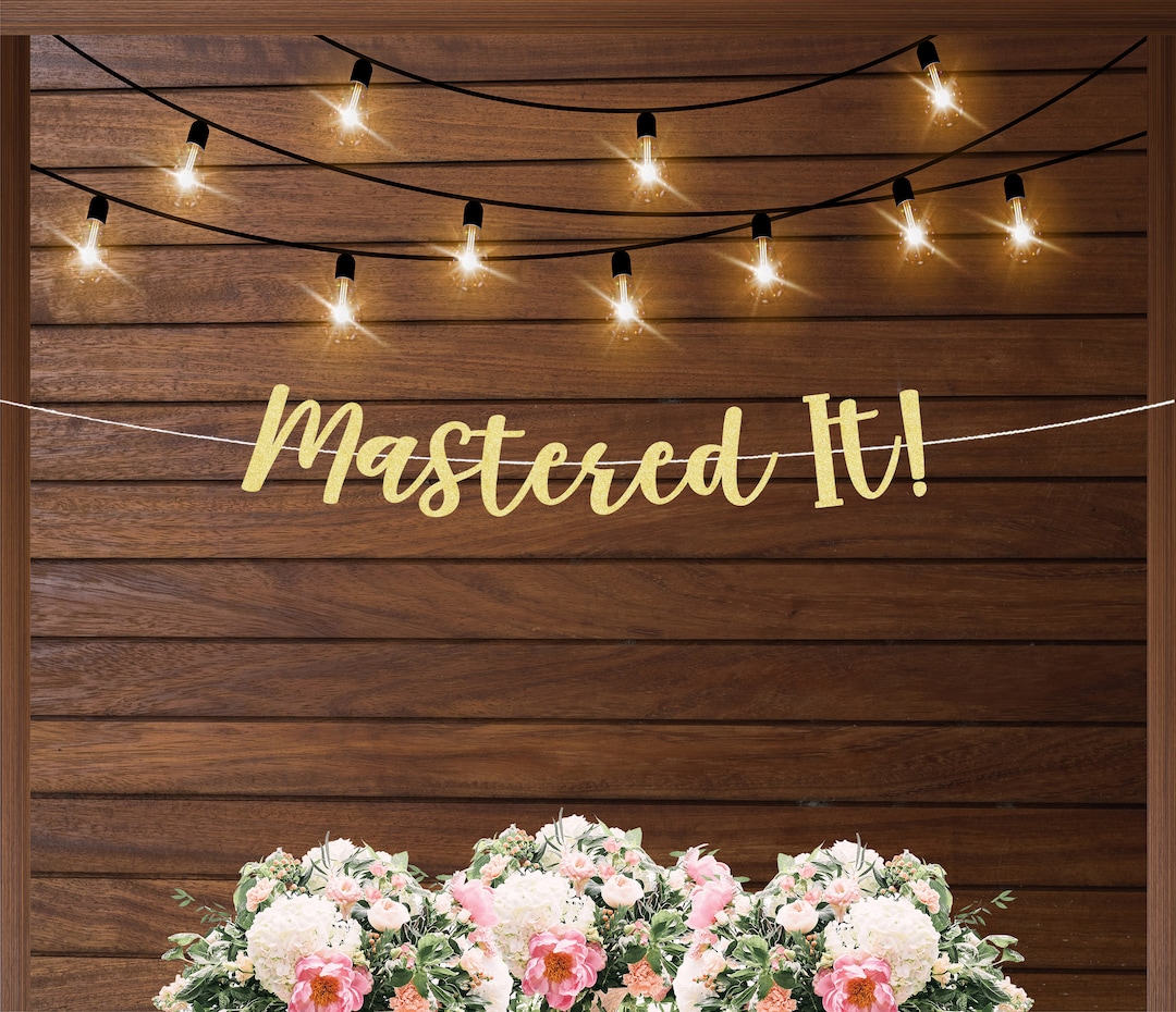 Mastered It Banner, Master Degree Graduation Party Decorations ...