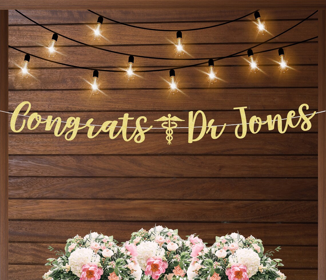 Personalized Medical School Graduation Banner, Med School Graduation ...