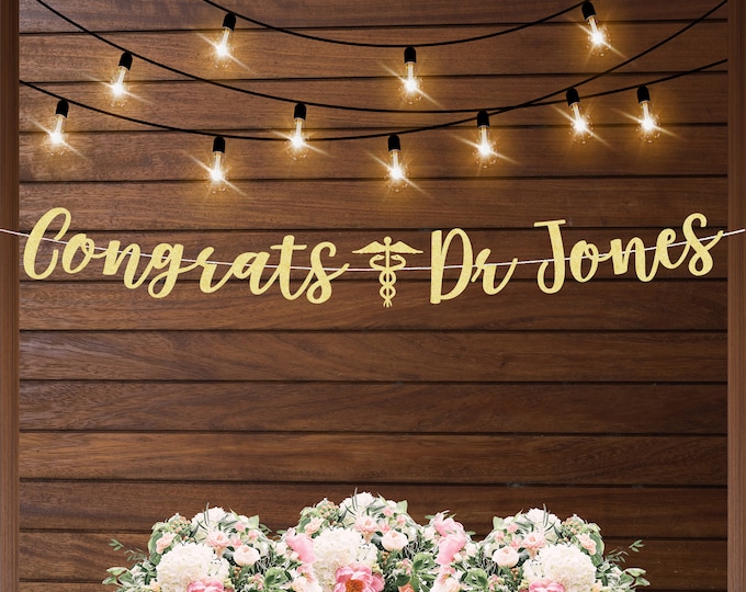 Med Medical School Graduation Lawn Sign, Doctor Grad Yard Card - Etsy