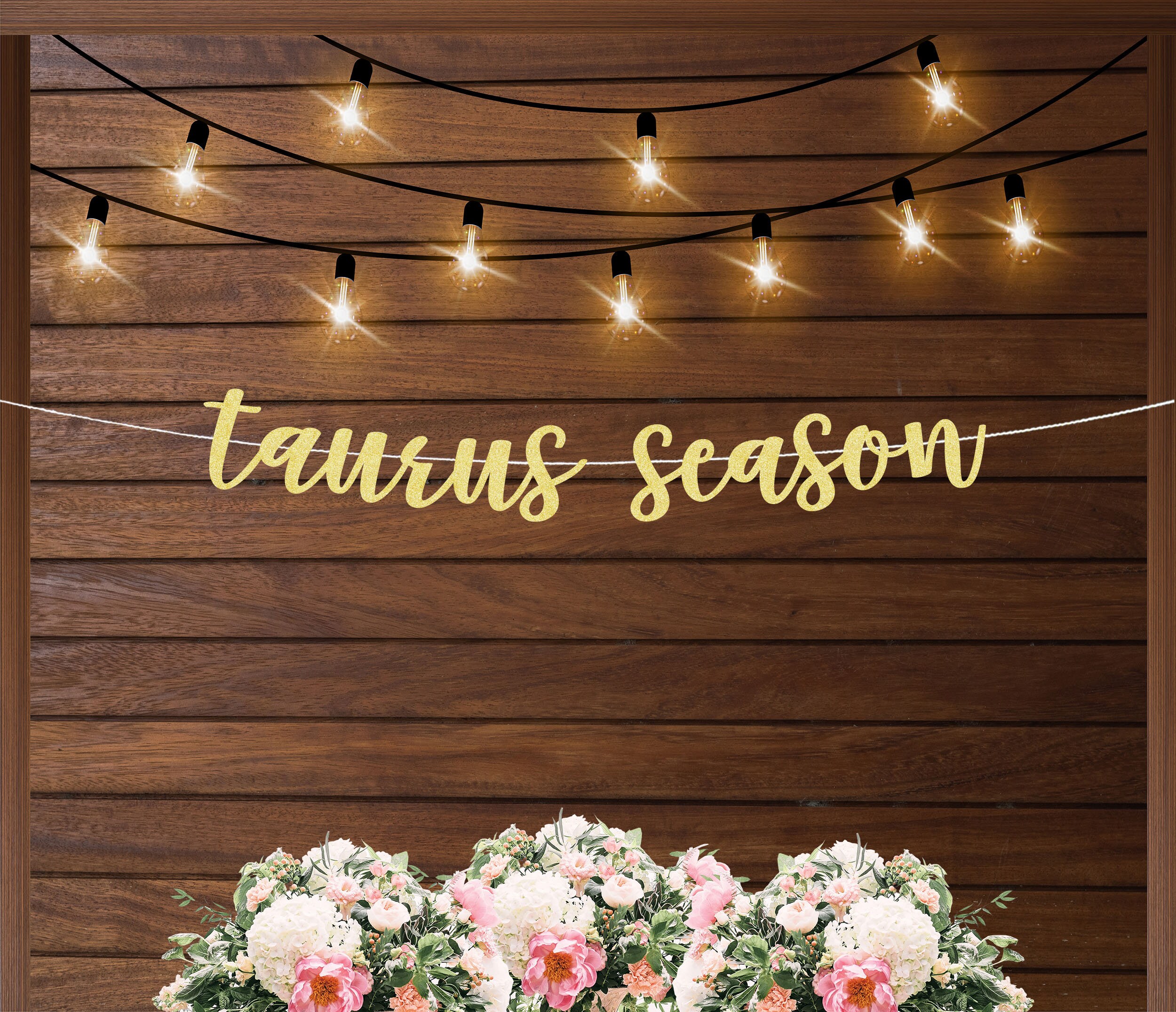 Taurus Season Banner, April or May Birthday Banner, Taurus Birthday Party, Zodiac Birthday ...