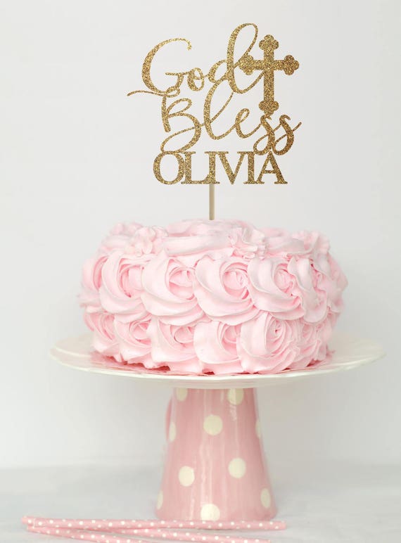 Paper & Party Supplies Party Supplies confirmation cake topper cross ...