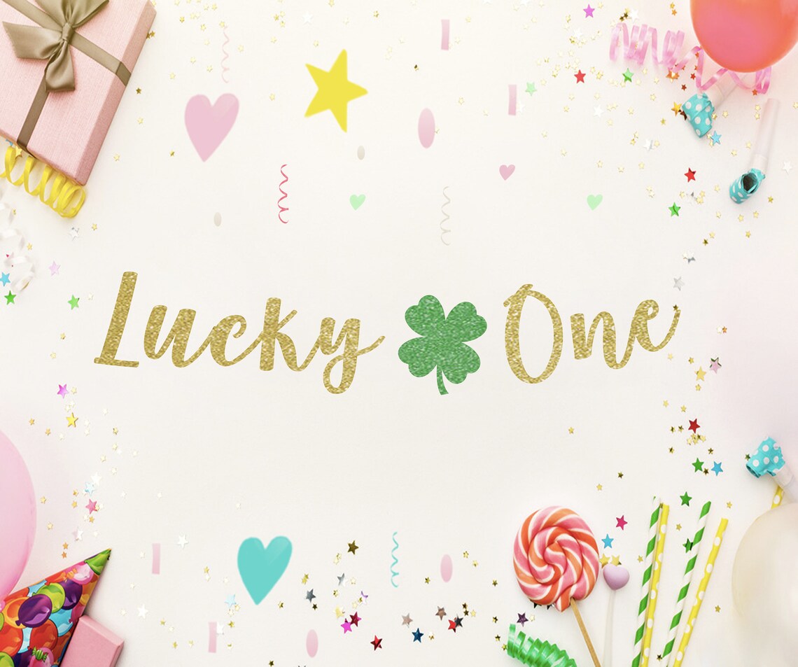 Lucky One Banner St Patricks Day Birthday St Patricks Day - Etsy