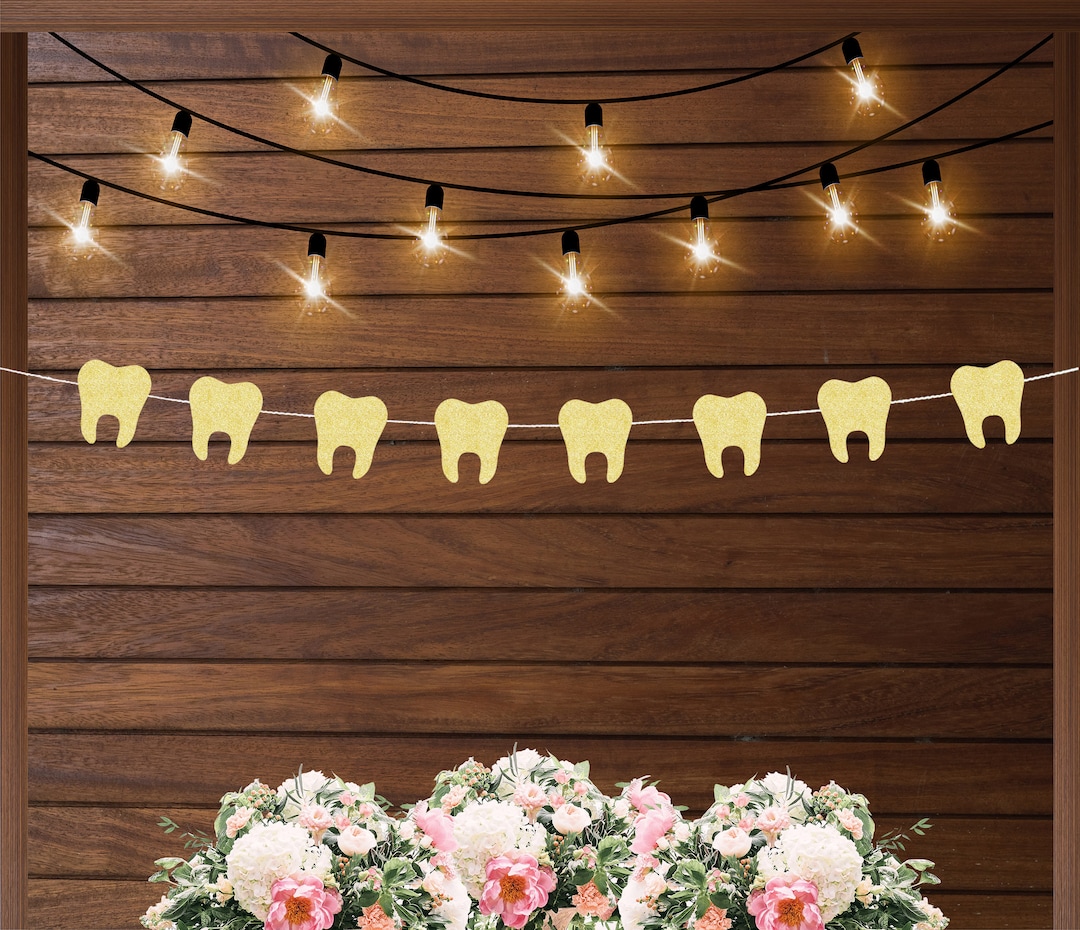 Tooth Garland, Teeth Banner, Funny Gift for Dentist or Dental Hygienist ...
