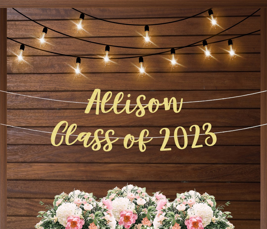 Personalized College Graduation Banner High School - Etsy