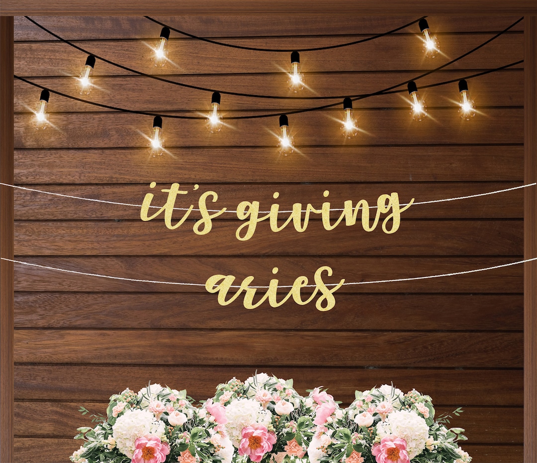 It's Giving Aries Banner March Birthday Banner Aries Birthday Party ...