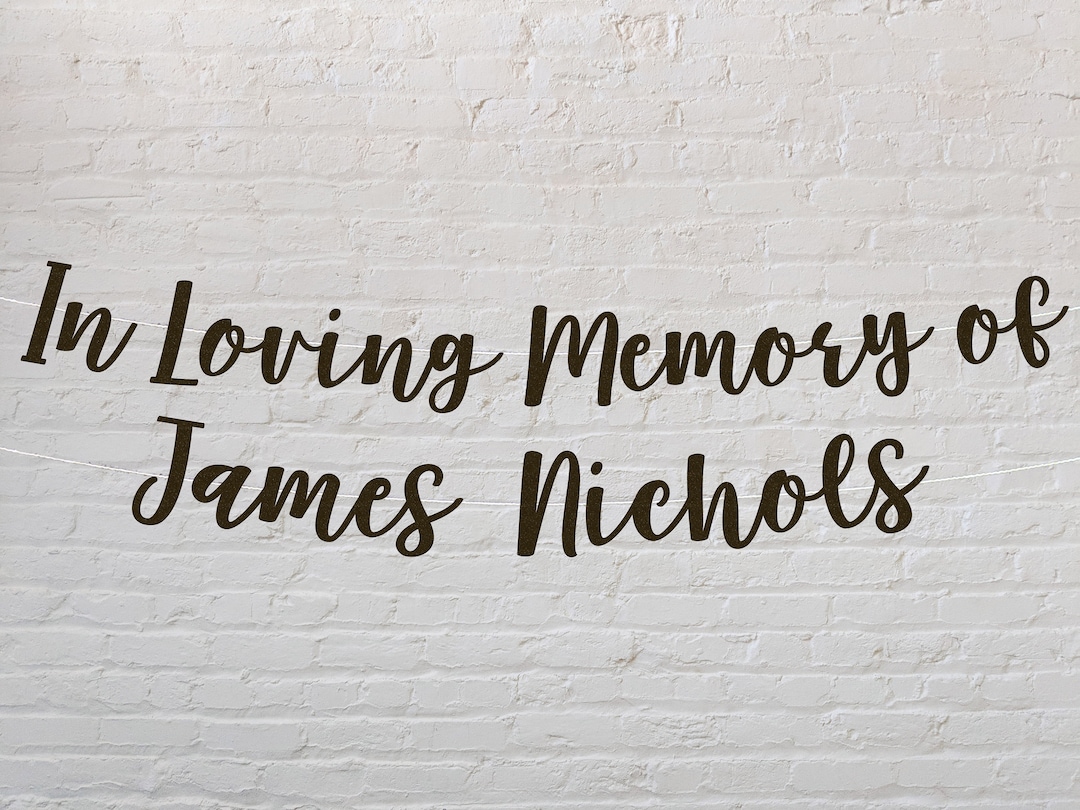 In Loving Memory Banner, Funeral Banner, Available in Black, Gold ...