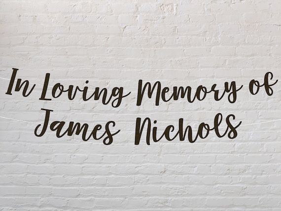 In Loving Memory Banner Funeral Banner Available in Black - Etsy