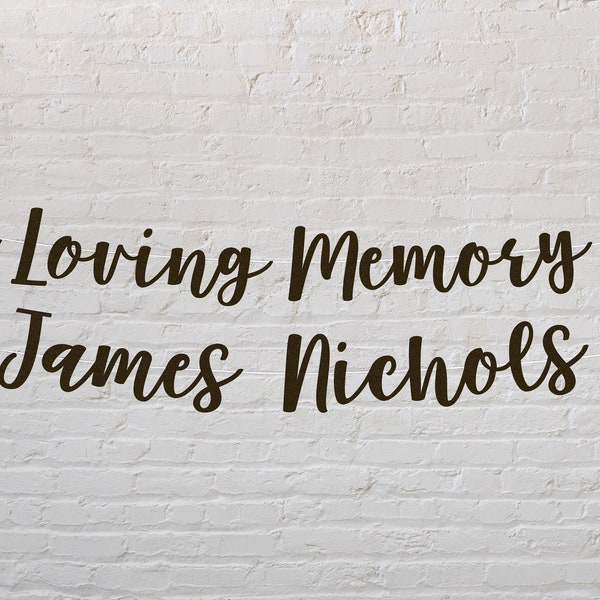 Personalized in Loving Memory Banner - Etsy