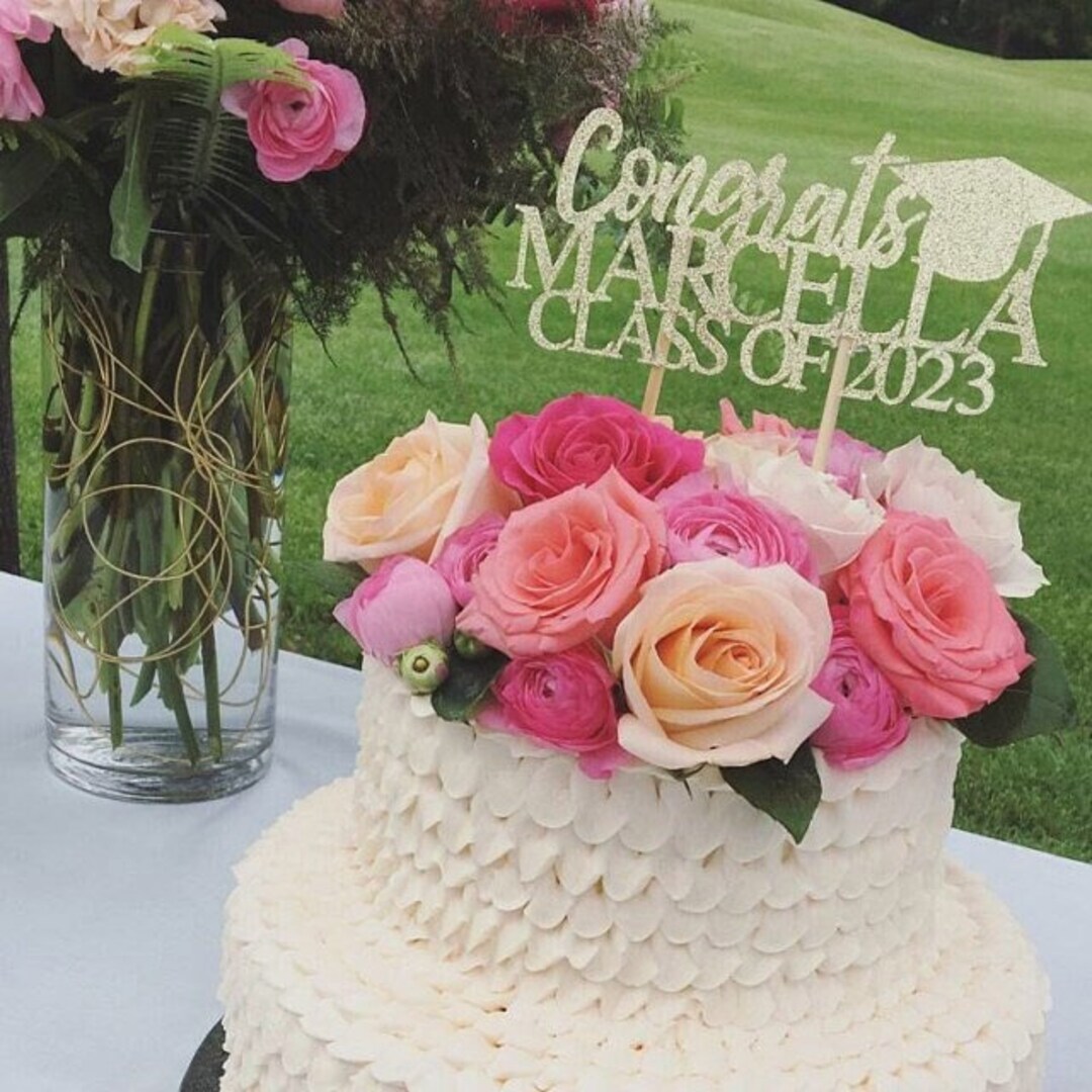 Graduation Cake Topper Grad Cap Cake Topper Personalized - Etsy