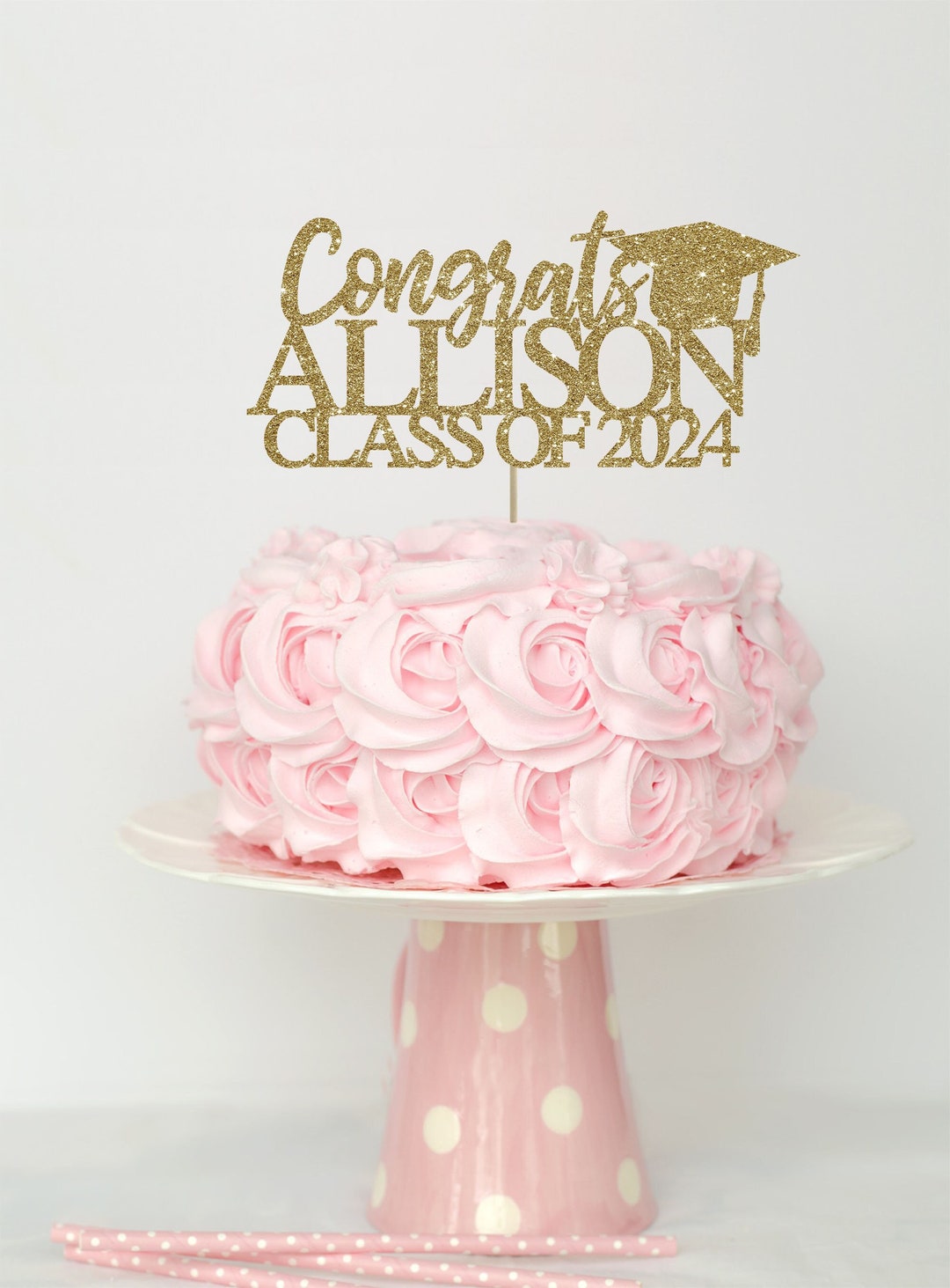 Graduation Cake Topper, Grad Cap Cake Topper, Personalized Graduation ...