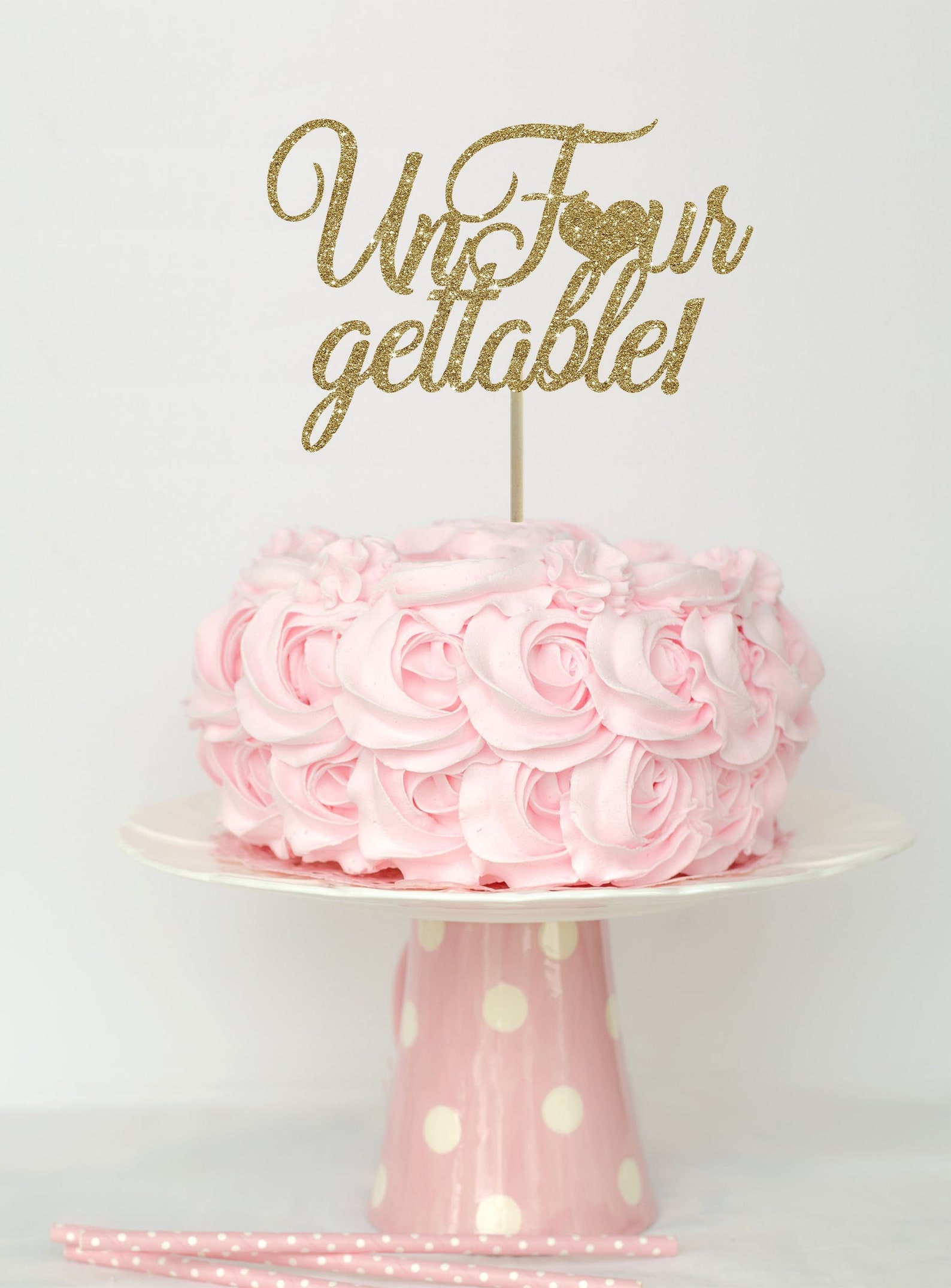 Unfourgettable Cake Topper, 4th Birthday Cake Topper, Fourth Birthday ...