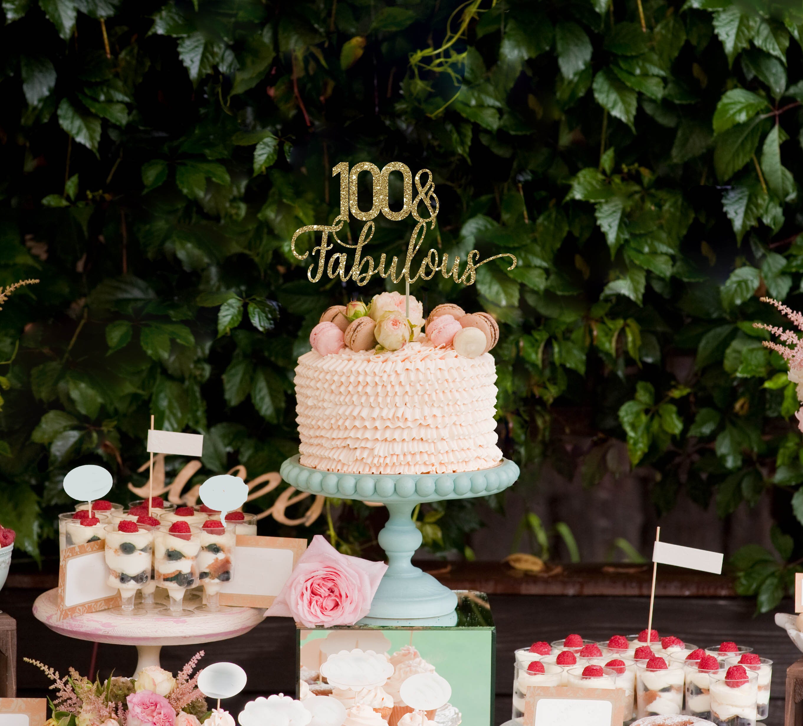 100 and Fabulous Cake Topper 100 Birthday Decorations 100 - Etsy