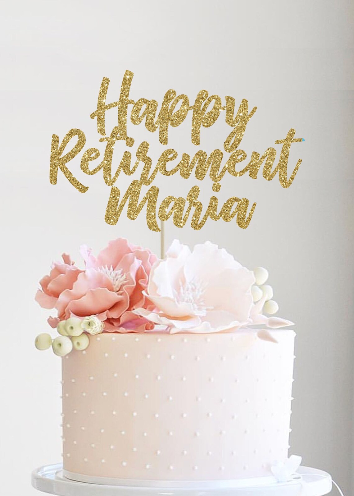 Personalized Retirement Cake Topper, Coworker Leaving Gift, Retirement ...