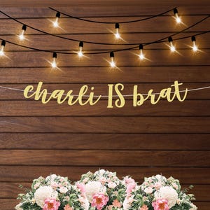 Personalized is Brat Banner, Funny Summer Party Banner, Brat Themed ...