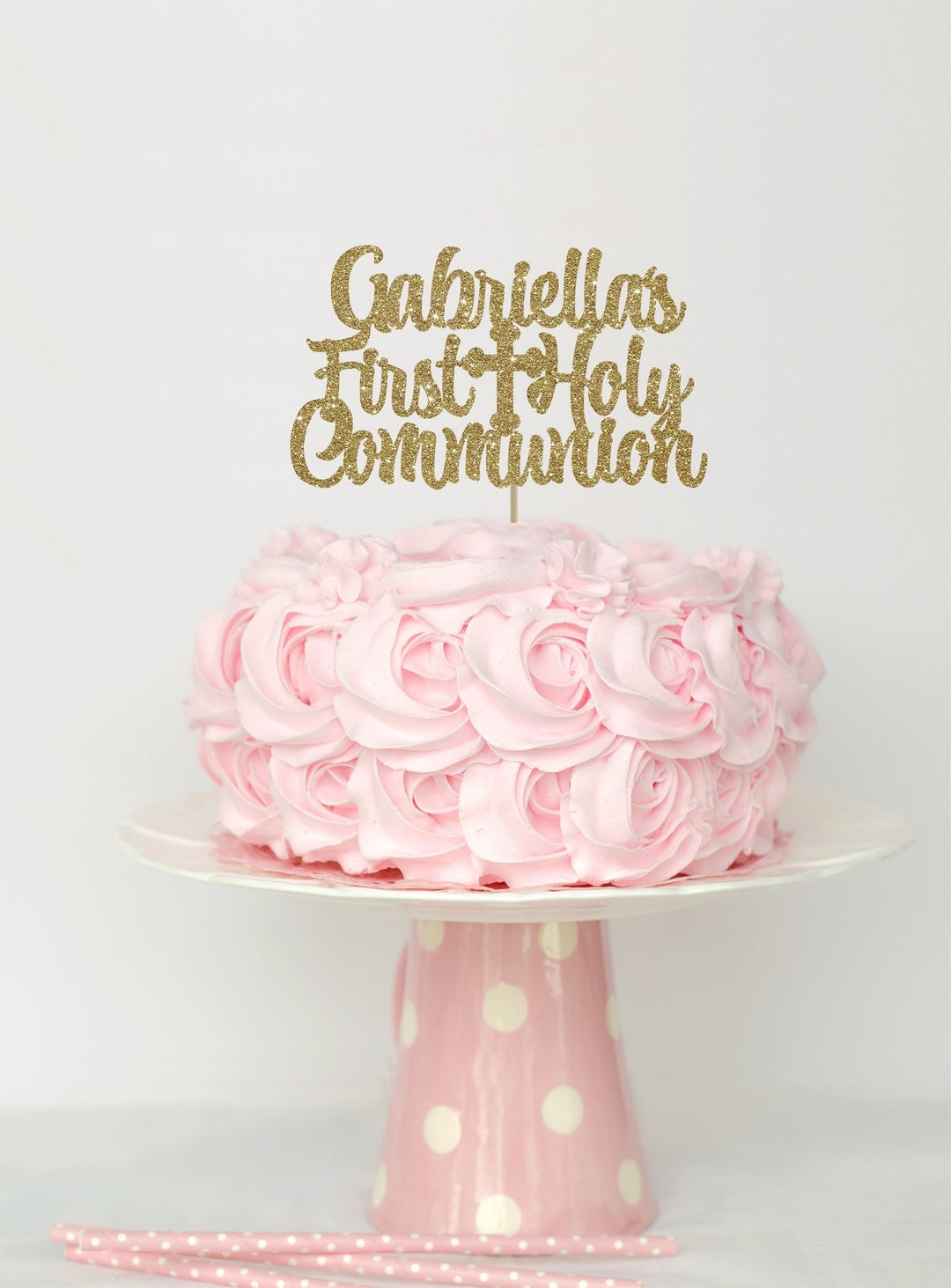 Personalized First Holy Communion Cake Topper, Girls First Holy ...