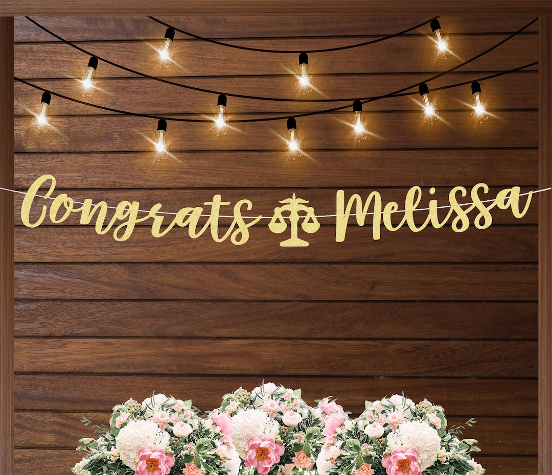 Personalized Law School Graduation Banner, Lawyer Graduation ...