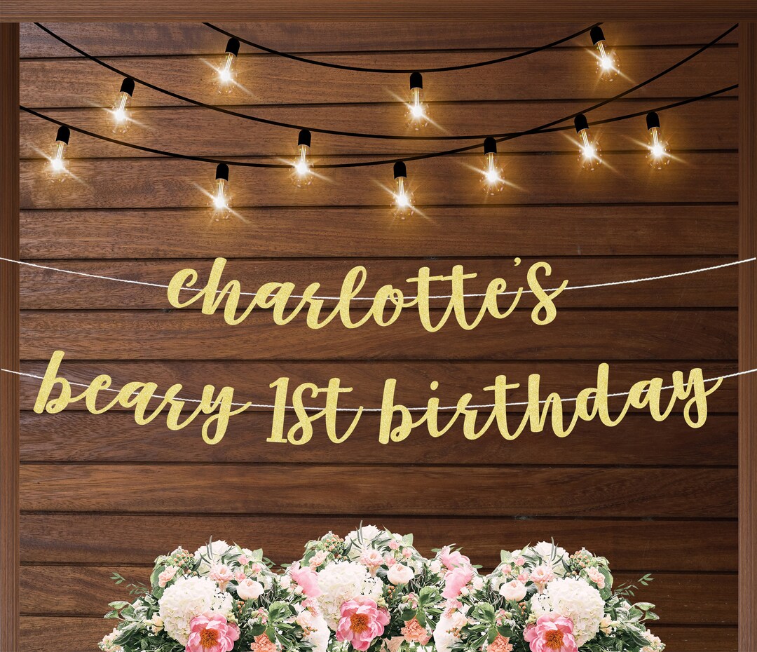 Personalized Beary First Birthday Party Decor Beary Sweet One Birthday ...