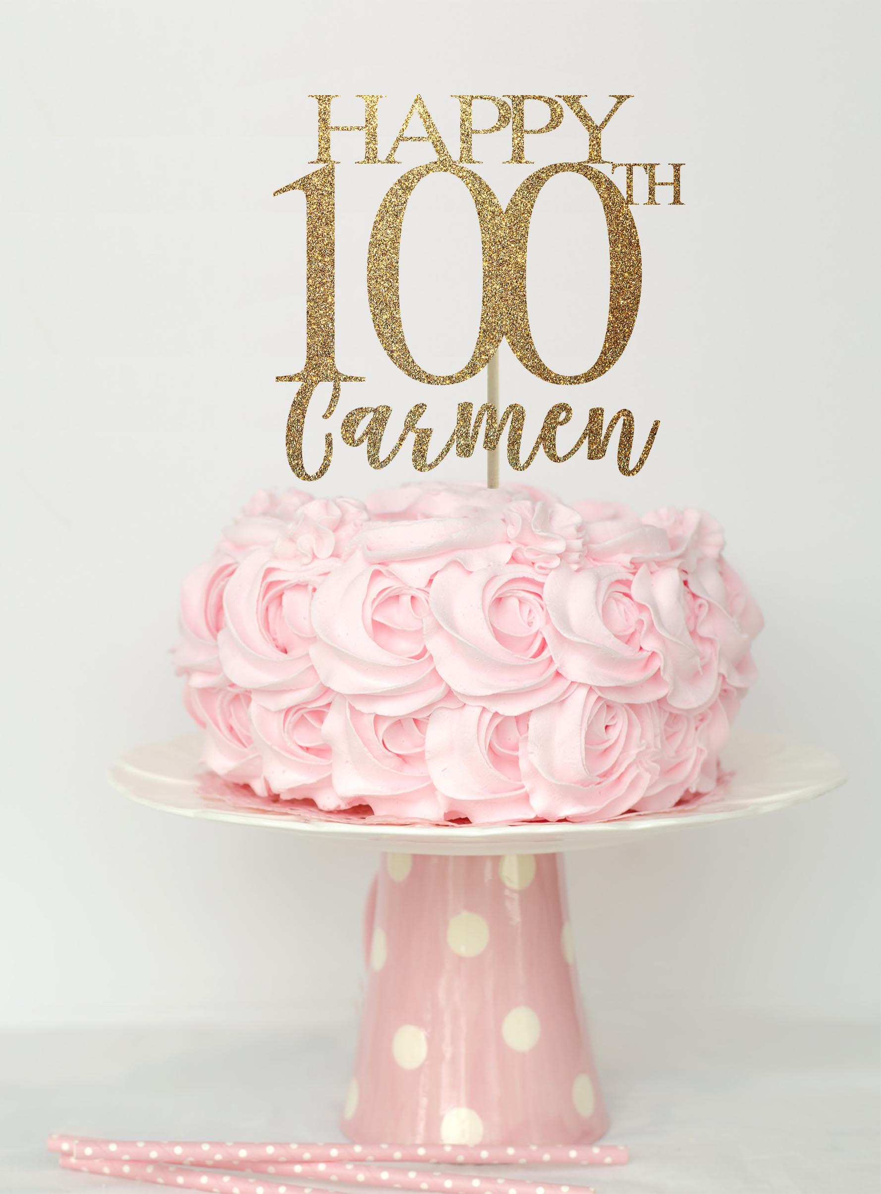 100 and fabulous cake topper 100 birthday decorations 100 | Etsy