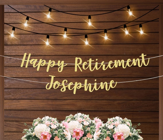 Personalized Retirement Banner Coworker Leaving Gift - Etsy