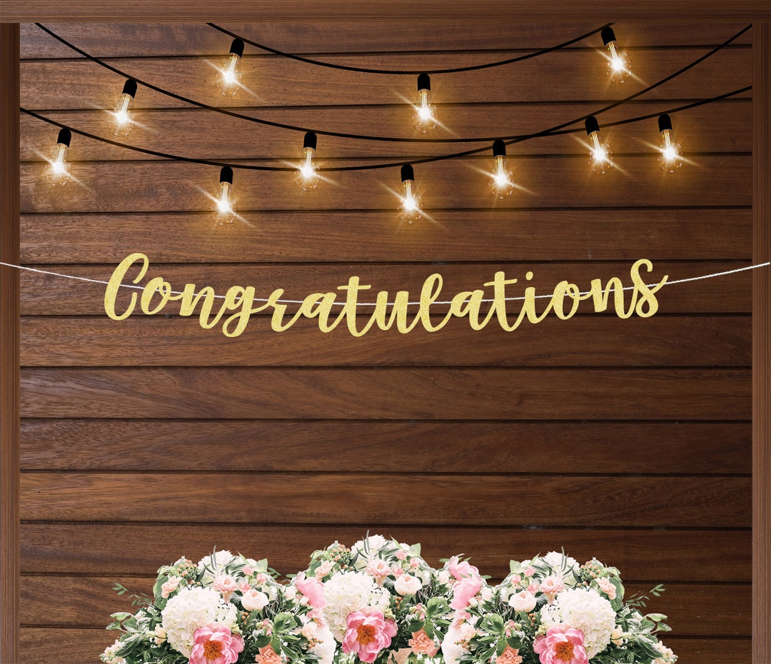 Congratulations Banner, Graduation Banner, Engagement Party Banner ...
