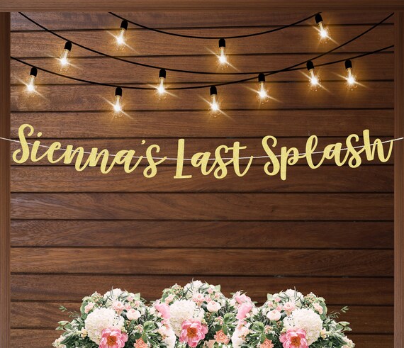 Personalized Last Splash Bachelorette Banner Mermaid Themed - Etsy