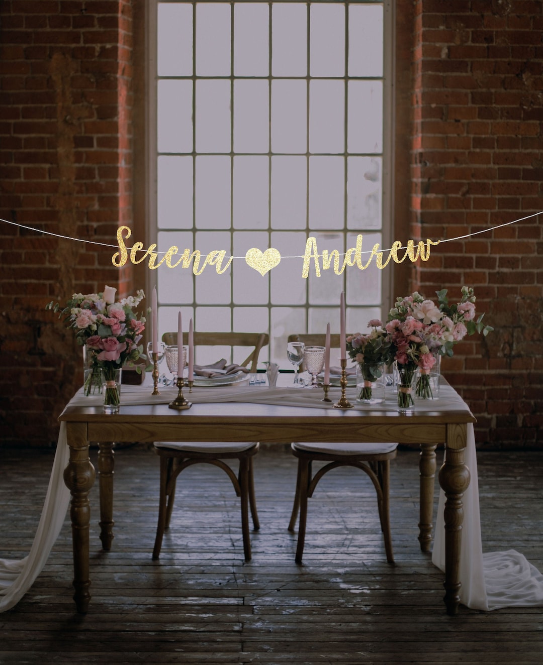 Bridal Shower Decoration, Wedding Banner, Couples Name Banner, Wedding ...