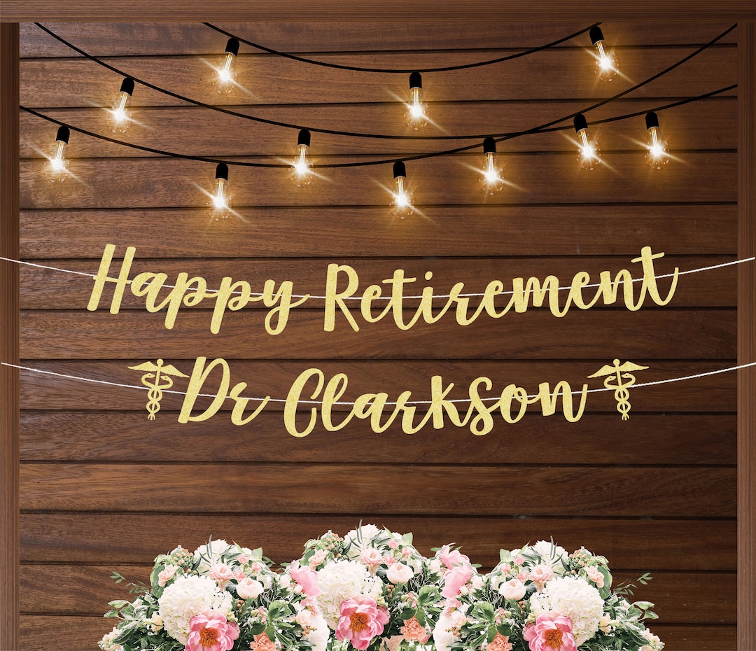 Personalized Doctor Retirement Banner Coworker Leaving Gift Doctor ...
