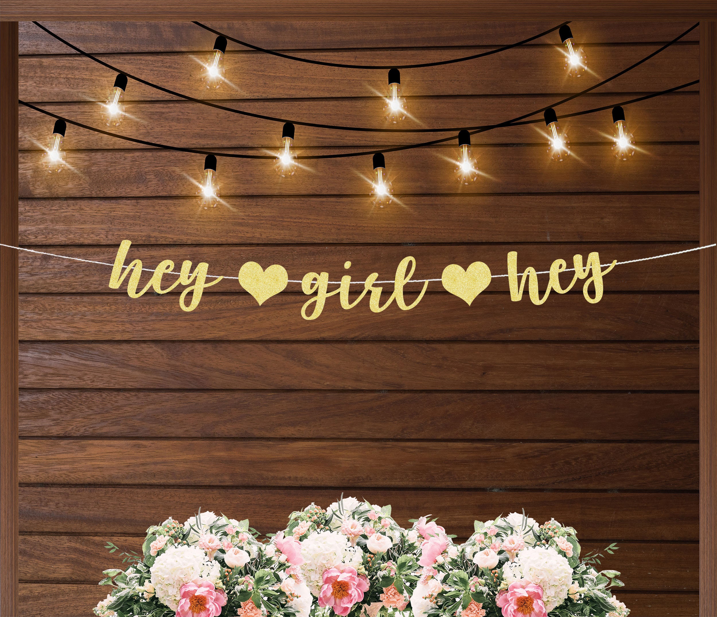 Girl Baby Shower Decorations Hey Girl Hey Banner Baby Girl - Etsy