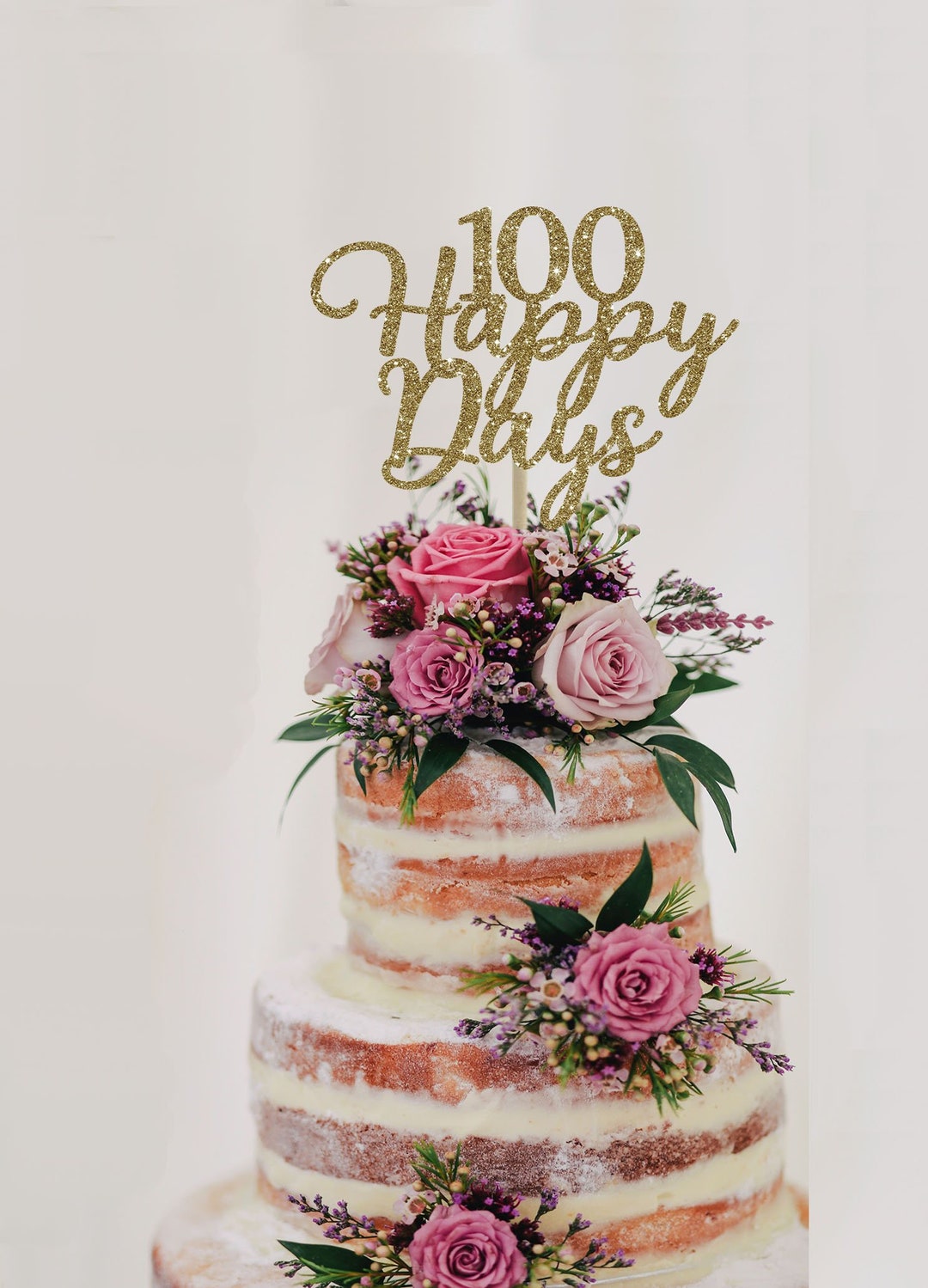 Happy 100 Days Cake Topper, 100 Days Cake Topper, Korean Birthday, 100 ...