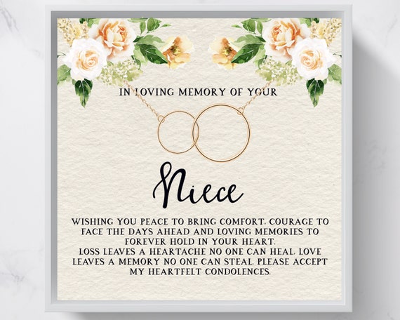 Loss of niece gift in loving memory of niece gift memorial | Etsy