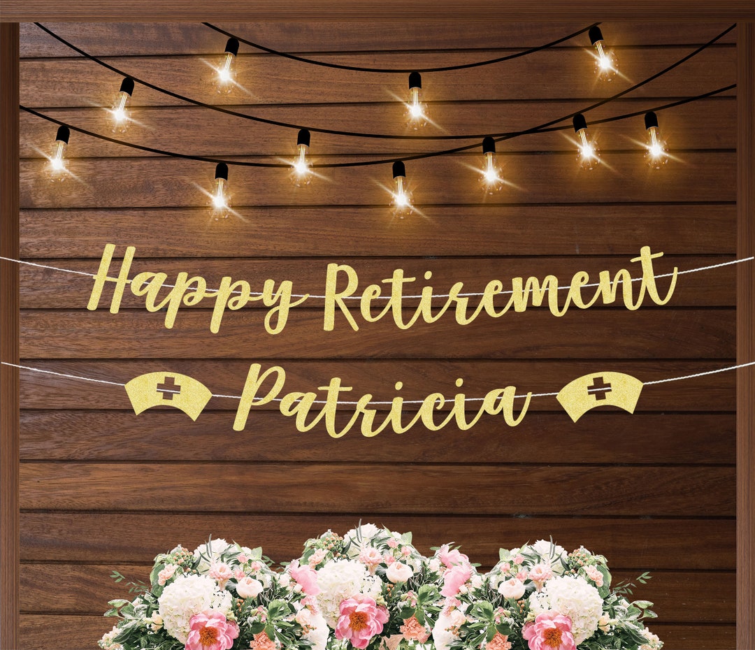 Personalized Nurse Retirement Banner Coworker Leaving Gift Nurse ...