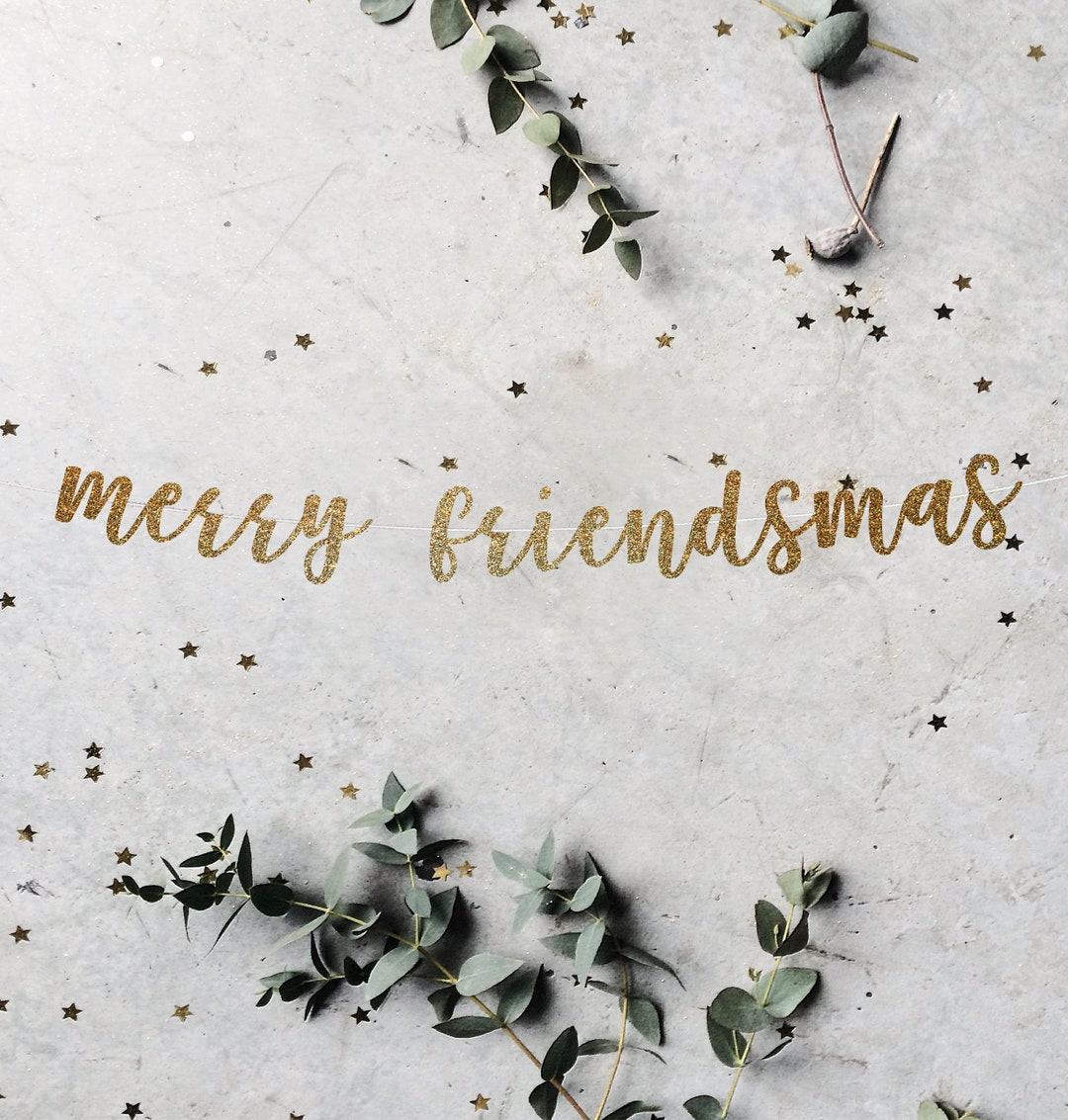 Merry Friendsmas, Christmas Banner, Merry Christmas Banner, Holiday ...
