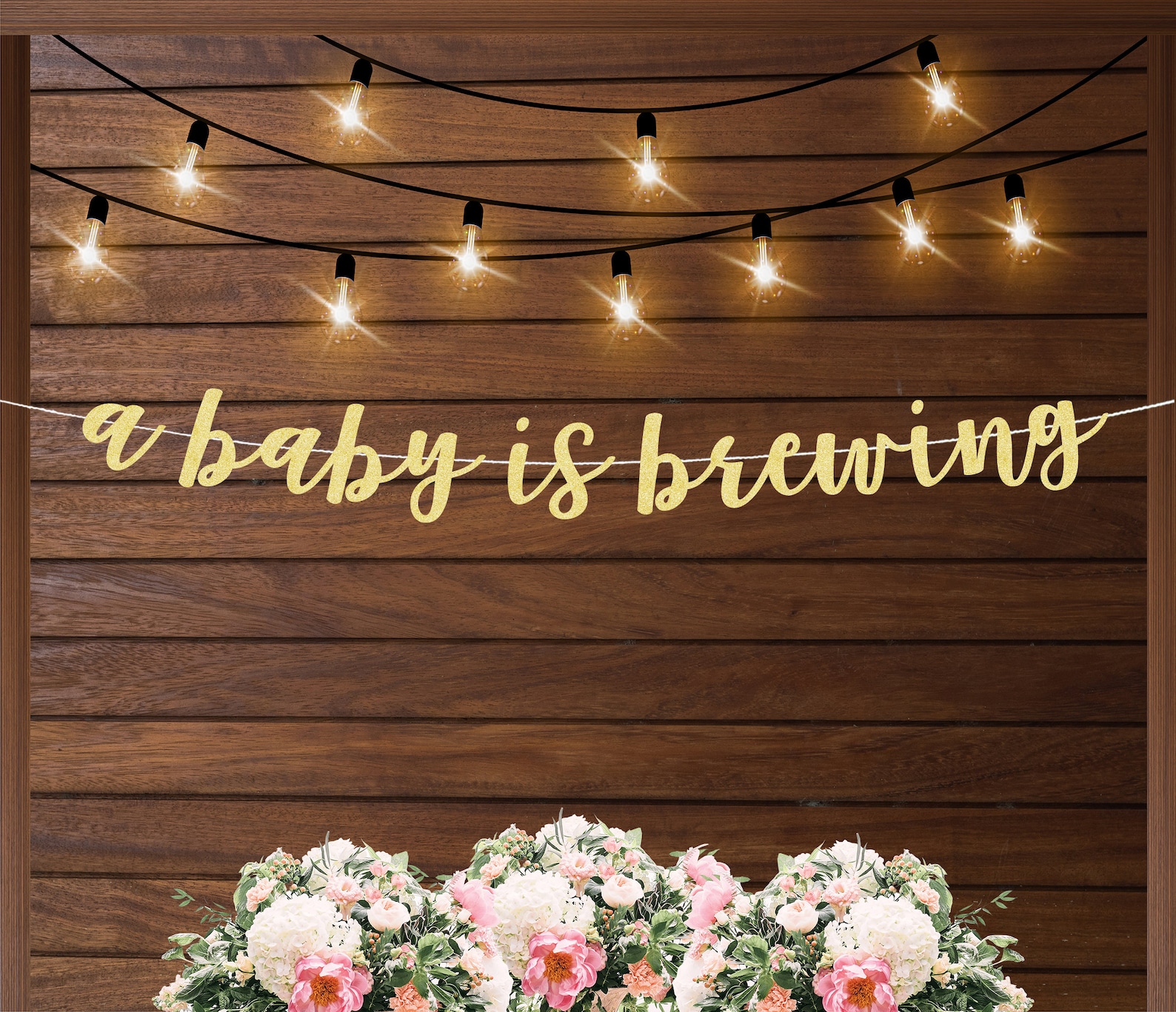 A Baby is Brewing Banner, Beer Baby Shower Theme, Beer Gender Reveal ...