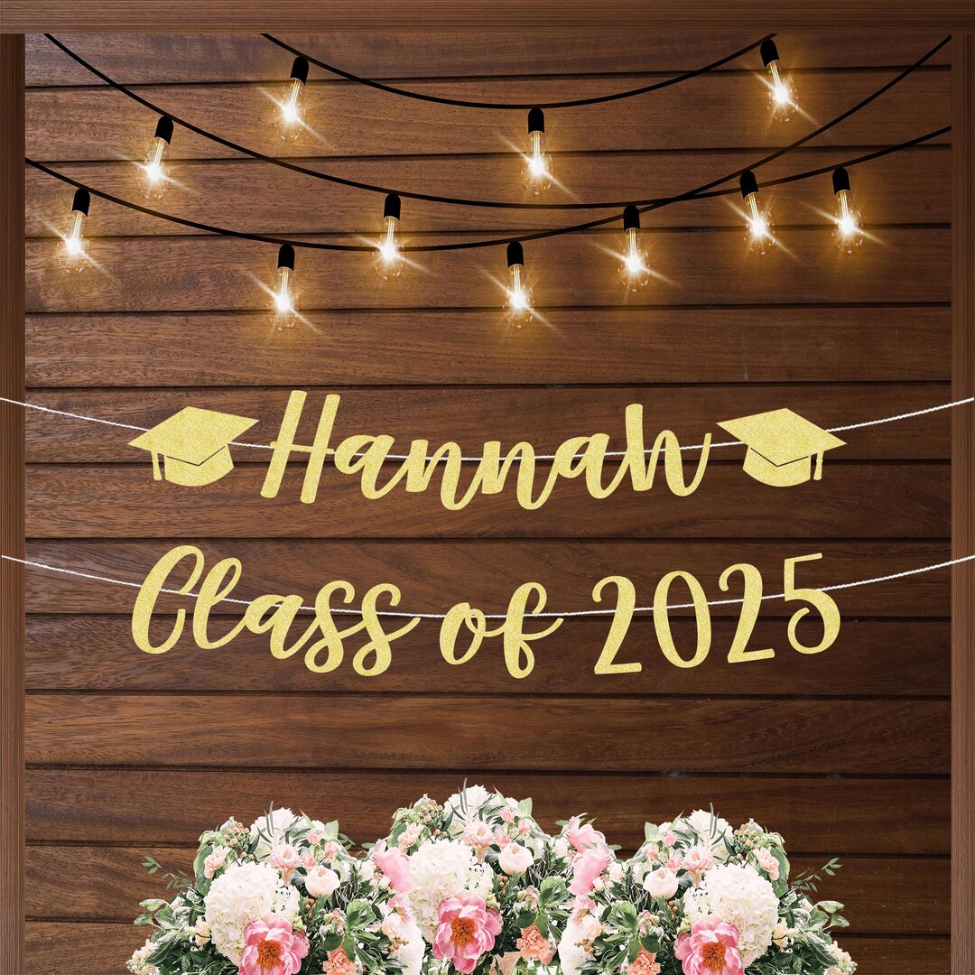 Graduation Banner Class of 2025 Banner, Graduation Party Decorations ...