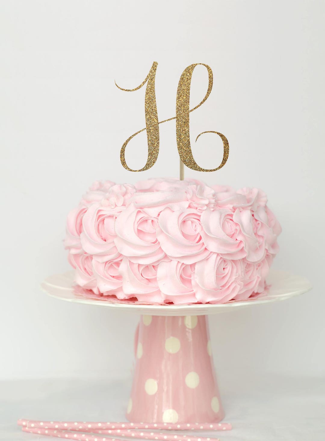 Monogram Cake Topper, Initial Cake Topper, Single Letter Cake Topper ...