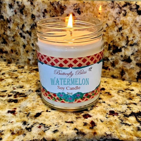 Watermelon Candle - Etsy
