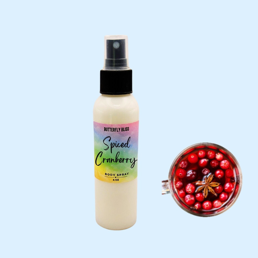 Spiced Cranberry Scented Body Mist and Perfume Spray | Cranberry ...