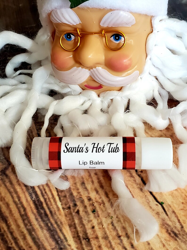 Santas Hot Tub Lip Balm Funny Lip Balm White Elephant - Etsy