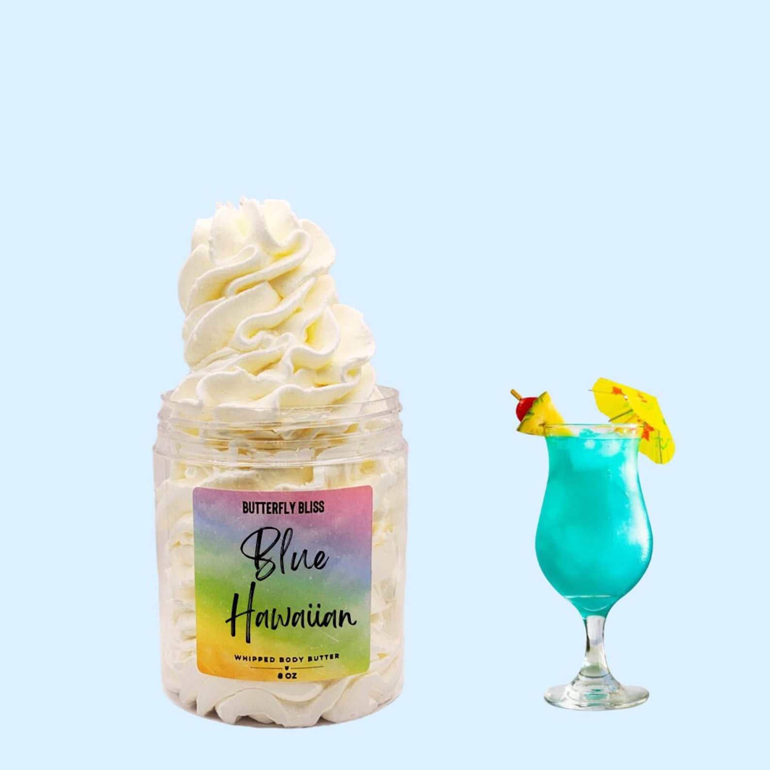 Tropical Whipped Body Butter | Blue Hawaiin Body Lotion | Coconut ...