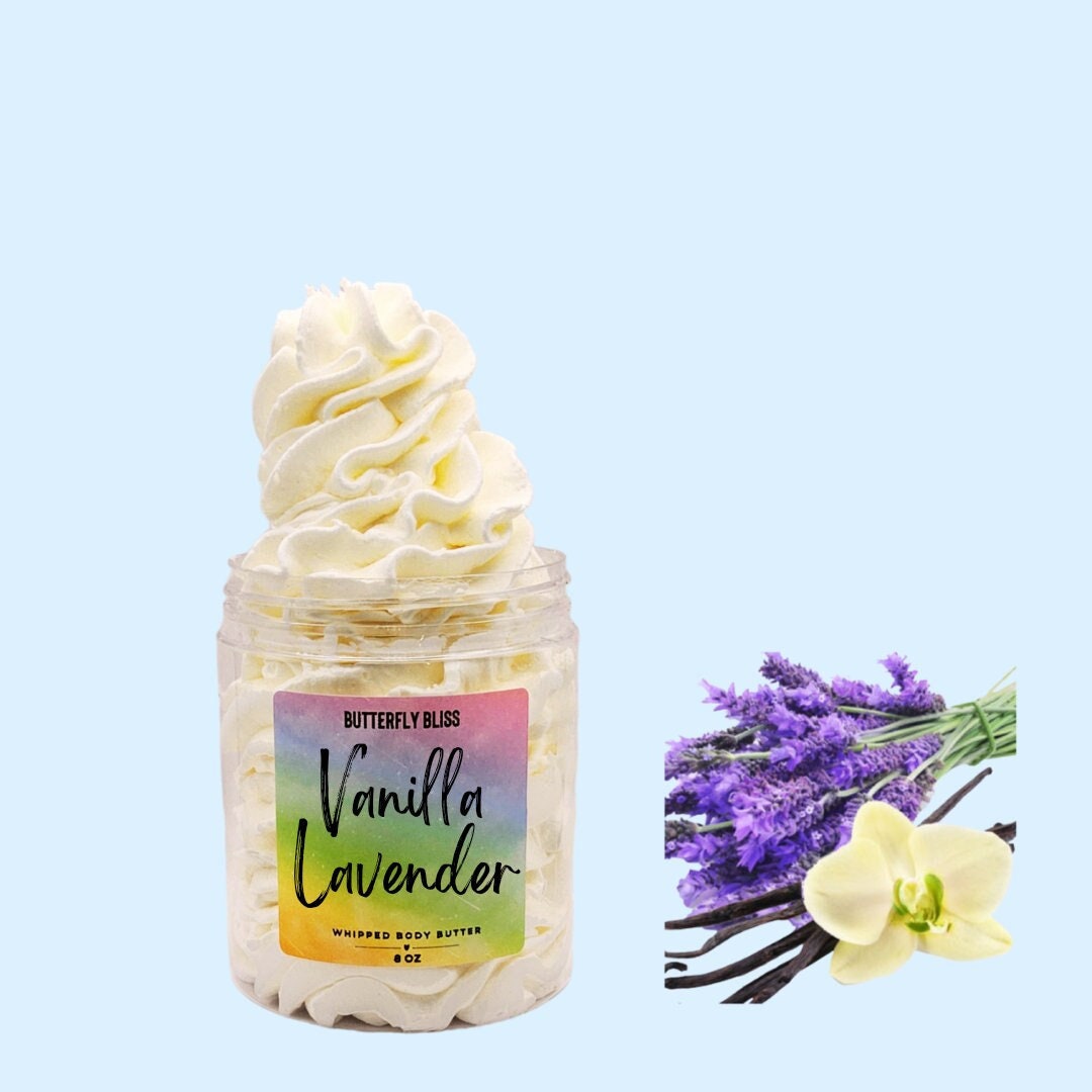 Whipped Lotion | Vanilla Lavender Body Butter | Natural Lotion | Body ...