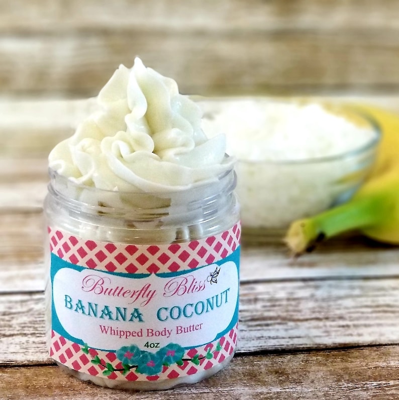 Body Cream Body Butter Banana Coconut Lotion Banana Body - Etsy