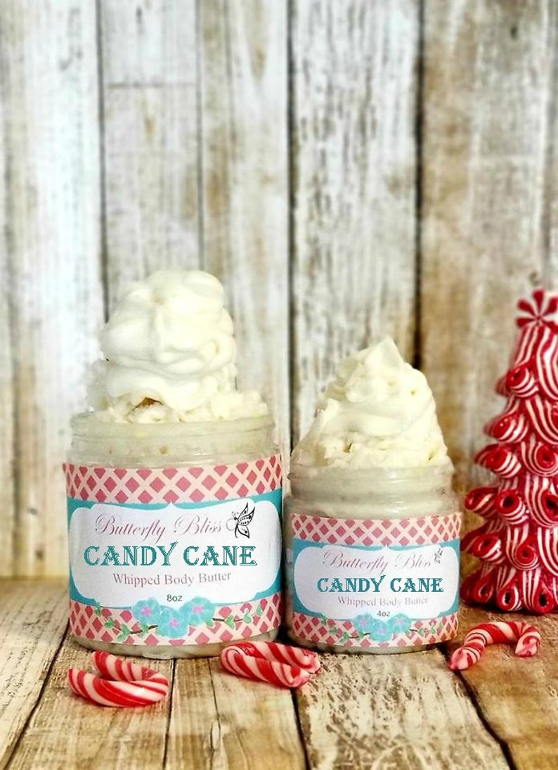 Candy Cane Body Cream Lotion Handmade Vegan Body Lotion - Etsy