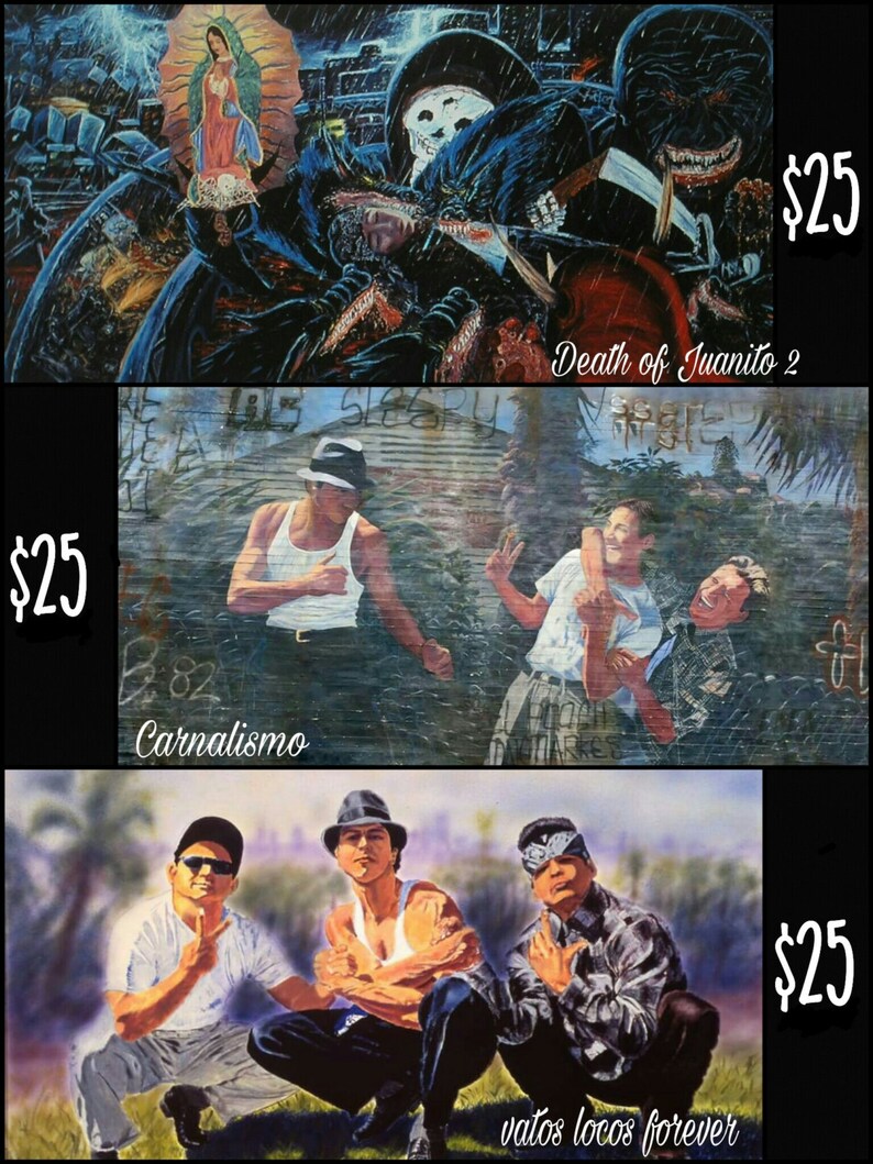 Blood In Blood Out autographed prints by original artist Adan | Etsy