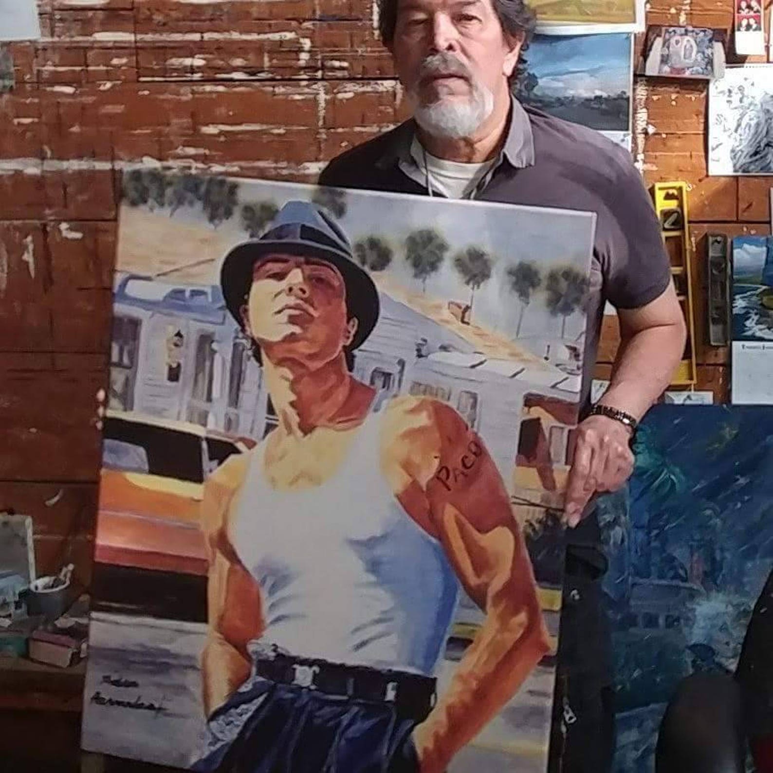 El Gallo Negro .giclee on Canvas 24 by 30 | Etsy