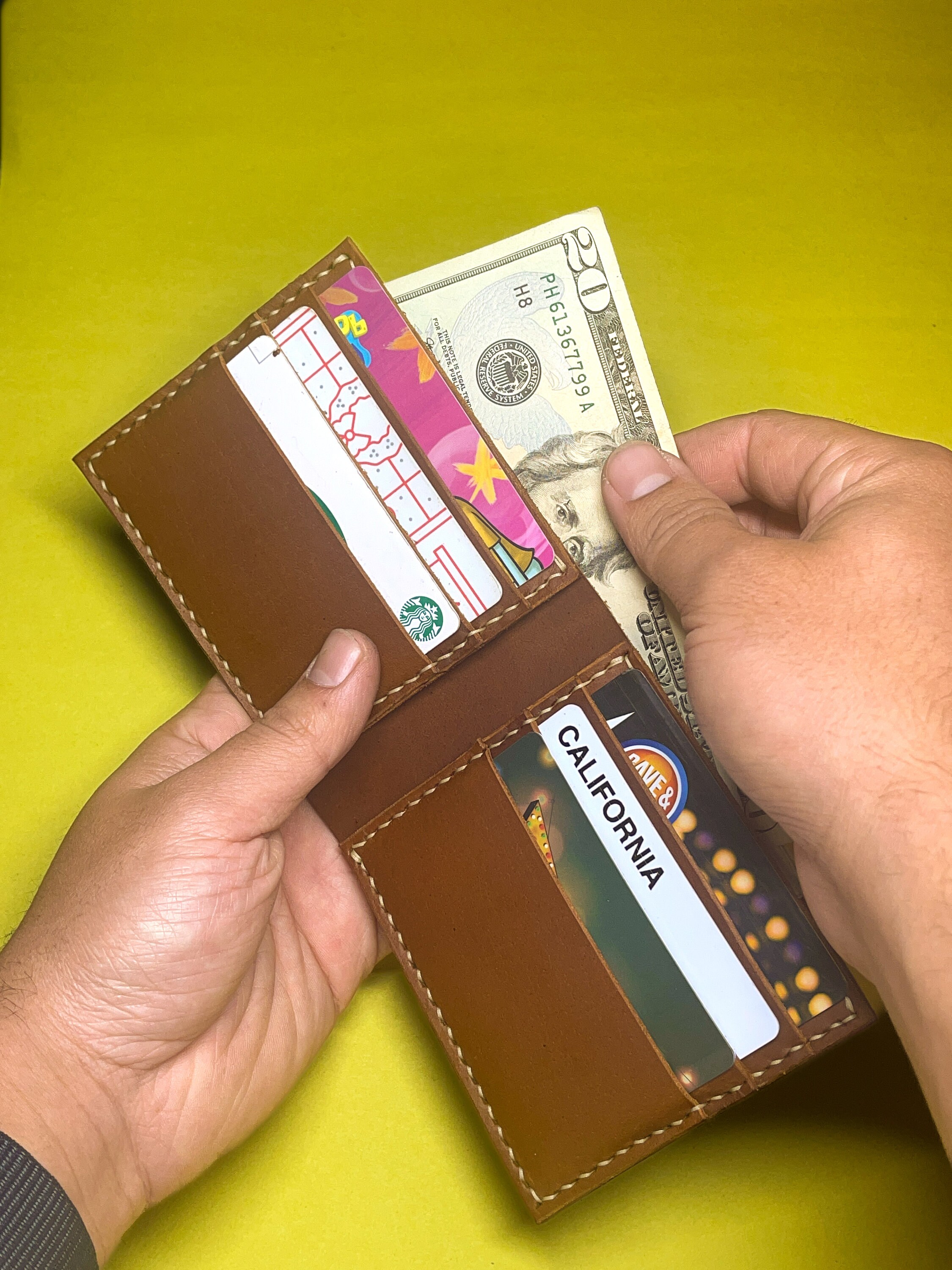 Billfold Style Leather Wallet - Etsy