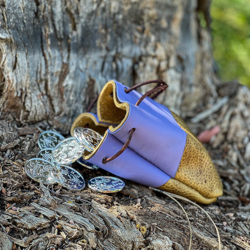 Leather Drawstring Pouch - Etsy