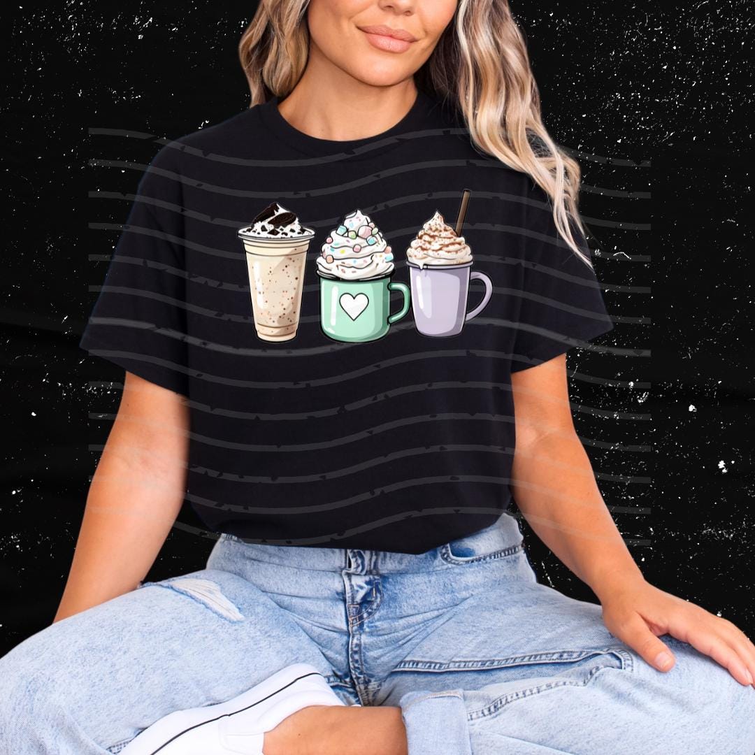 Spring Latte Coffee PNG | Digital Design for Sublimation, T-shirts ...