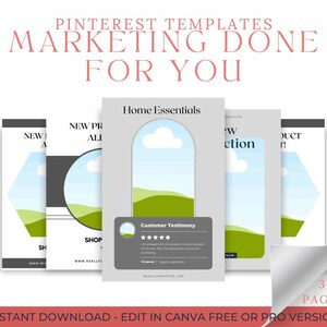 30 Pinterest Marketing Templates Canva Editable PDF Ready-made Social ...