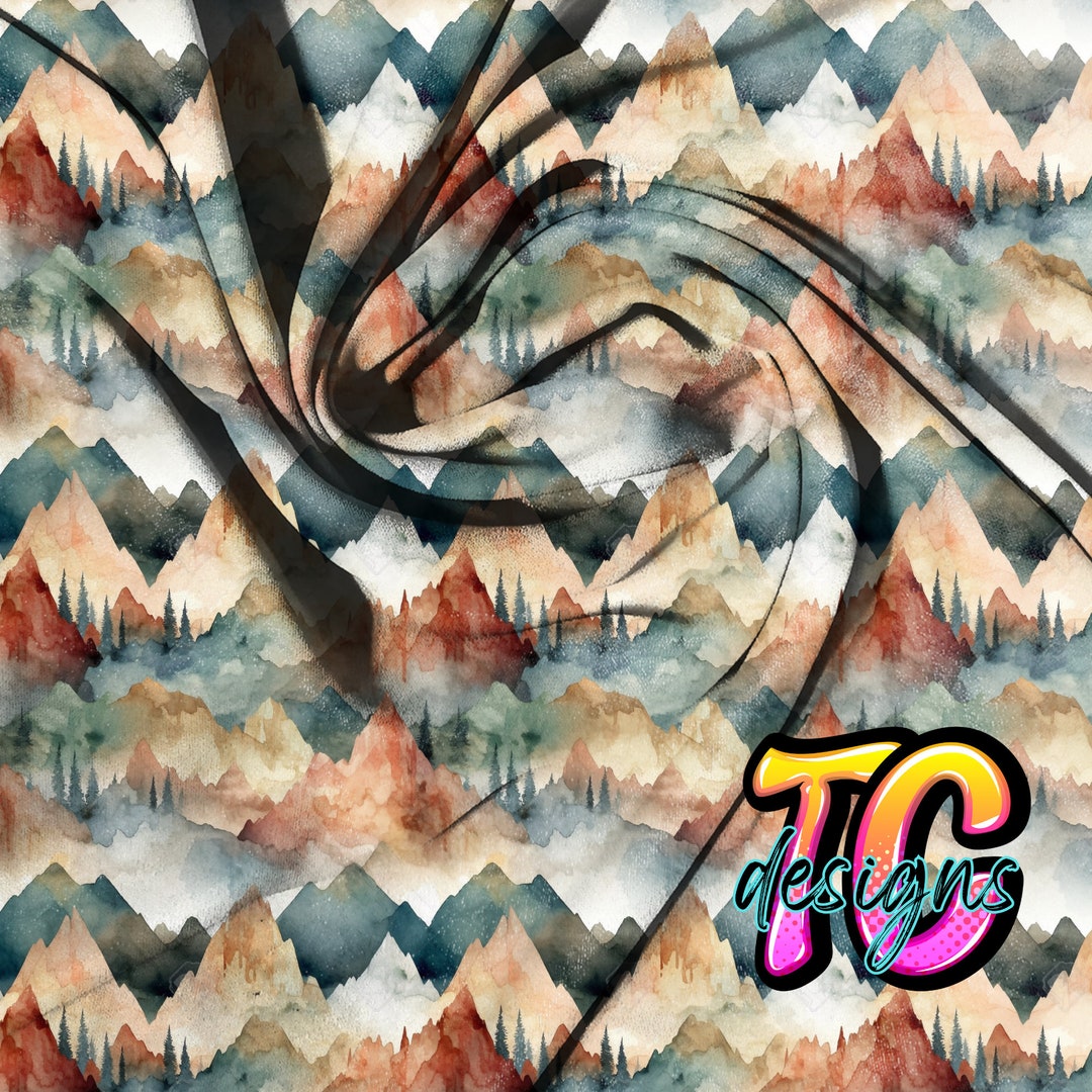 Mountain Range Seamless Design | Digital Download PNG | Nature-inspired ...